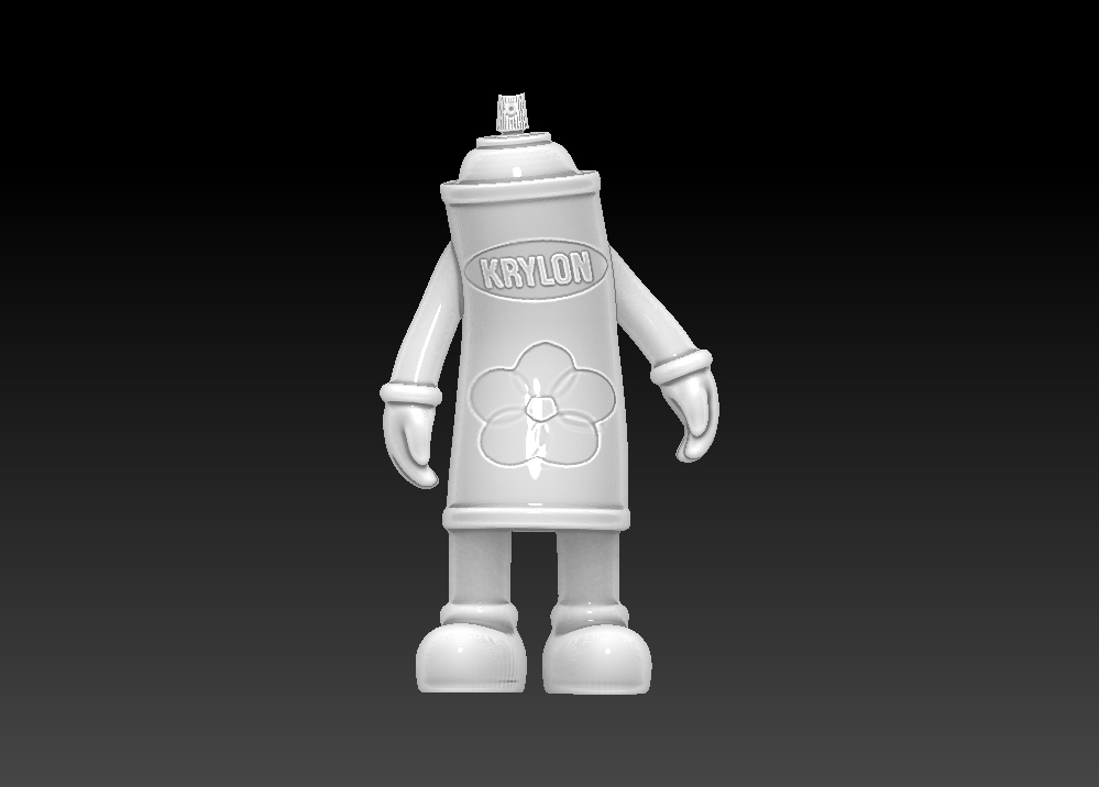 STL file old krylon spray can character・3D printing template to ...