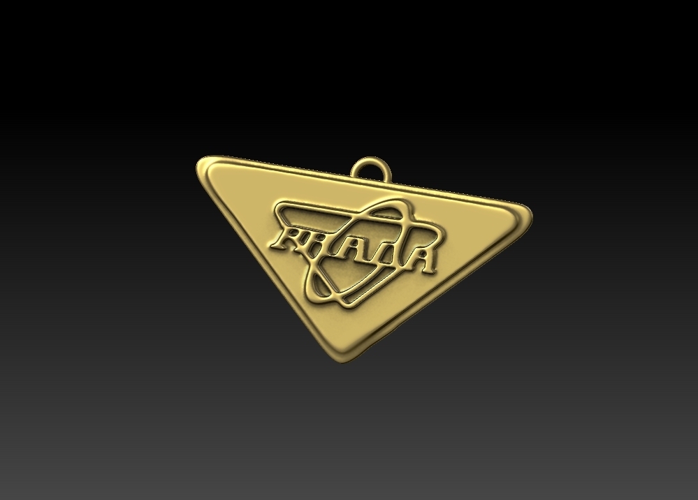 STL file Prada logo keyring・Template to download and 3D print・Cults