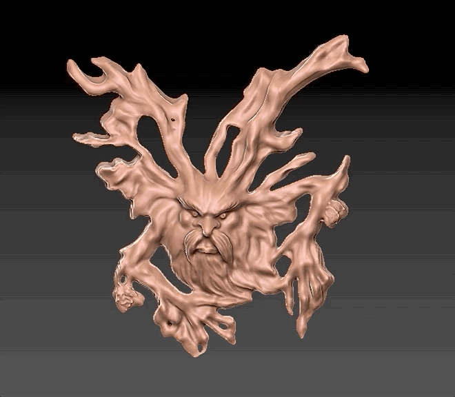 STL file GREEN MAN FACE PLAQUE・Model to download and 3D print・Cults