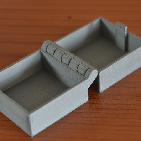 Download free 3D printer designs Hinged Box With Latch, Somewhat ...