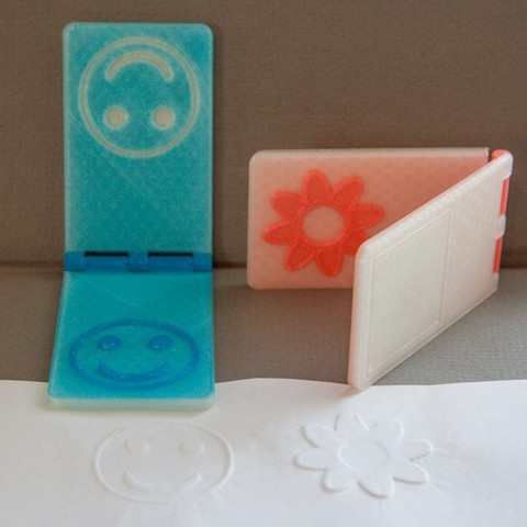 Download free 3D printing templates Customizable Embossing Stamp ・ Cults