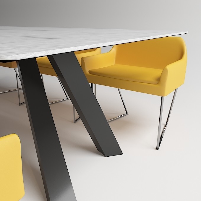 3D file modern dinning table 3・Model to download and 3D print・Cults