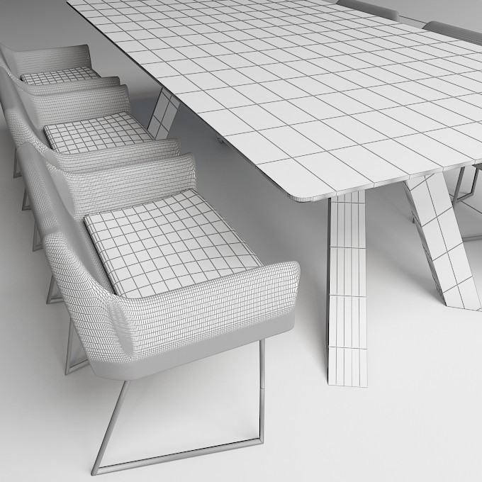 3D file modern dinning table 3・Model to download and 3D print・Cults