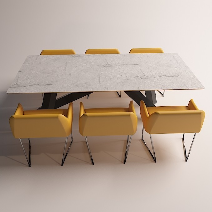3D file modern dinning table 3・Model to download and 3D print・Cults