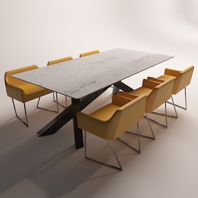 3D file modern dinning table 3・Model to download and 3D print・Cults