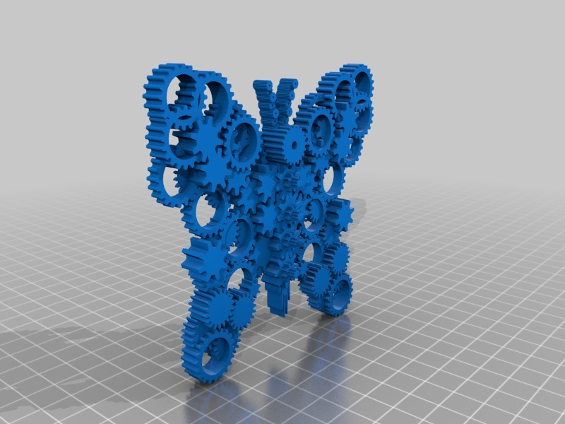 Free 3D file Cog fly MECHANICAL BUTTERFLY・3D print design to download・Cults