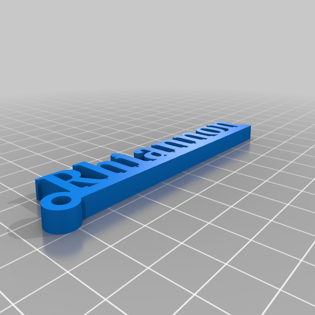 Free 3D file Rhiannon name tag / key ring・3D printable object to ...