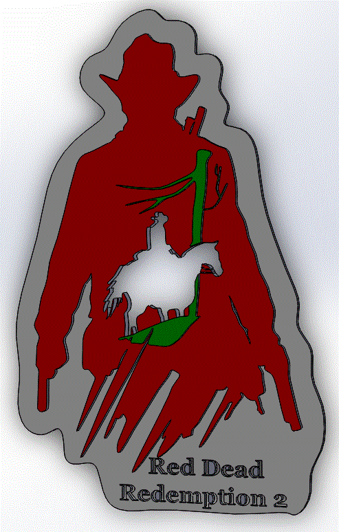 Бесплатный STL файл Red Dead Redemption 2・Шаблон для 3D-печати для ...