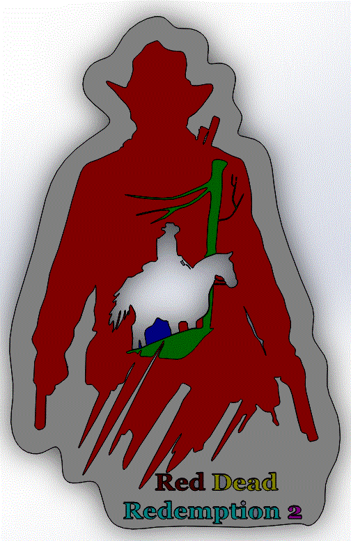 Бесплатный STL файл Red Dead Redemption 2・Шаблон для 3D-печати для ...