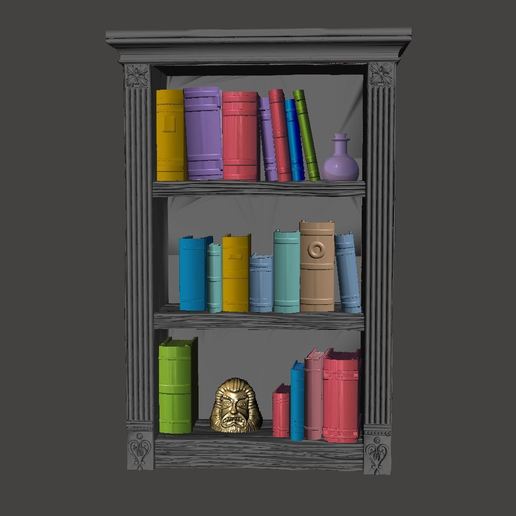 Download free STL files Mansions of Madness - Bookshelf / Bookcase ...