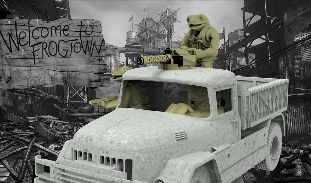 Free STL file Frog Truck Render Model・3D print model to download・Cults