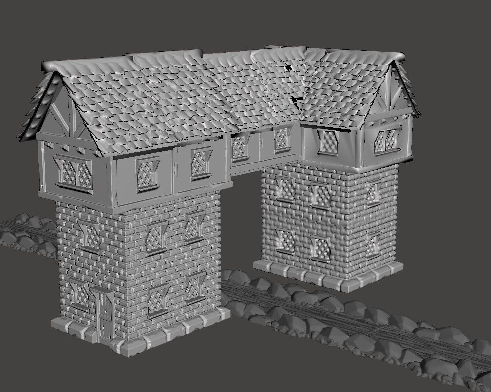 Free STL file Fantasy Wargames House / Building over River 15mm 🏠・3D ...