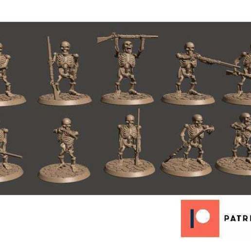 Download free STL file 28mm Undead Skeleton Dwarf Warrior - Armed with ...