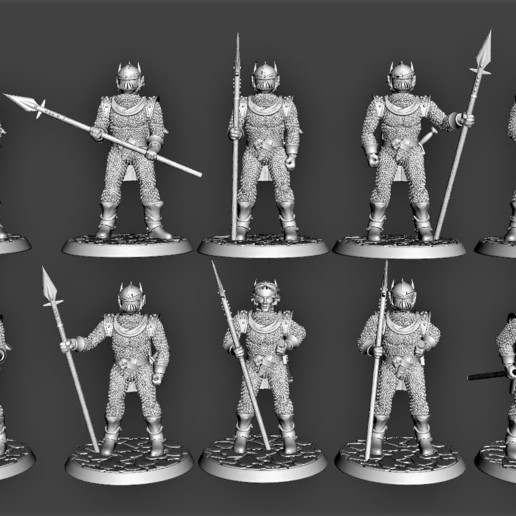 Download free STL files 28mm Miniature Black Town / City Guard - Knight ...