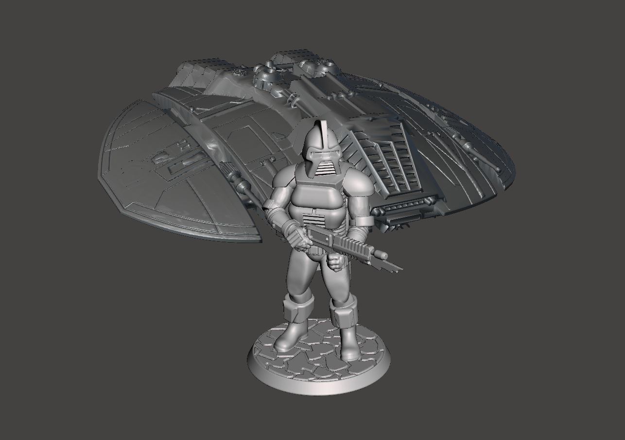 Free STL file 28mm Space Raider Centurion Miniature 🛰・3D print design ...