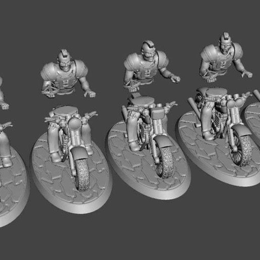 Download free STL 28mm Post Apocalyptic Biker Punk Gang Member - FWW ...