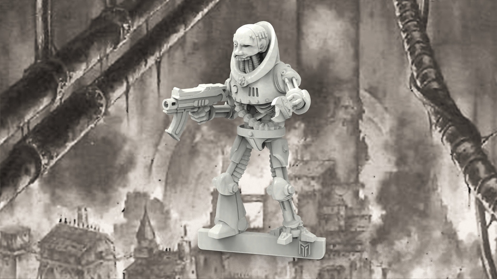 Free 3D file Servitor Abomination Cyborg 28mm Miniature Figure・3D ...