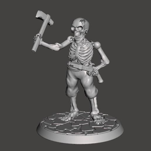 Download free 3D printer designs 28mm Undead Skeleton Pirate Miniature ...