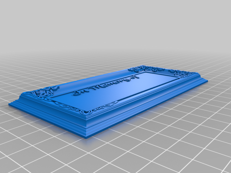Free STL file Blank Memorial Name Plaque 🚩・3D print object to download ...