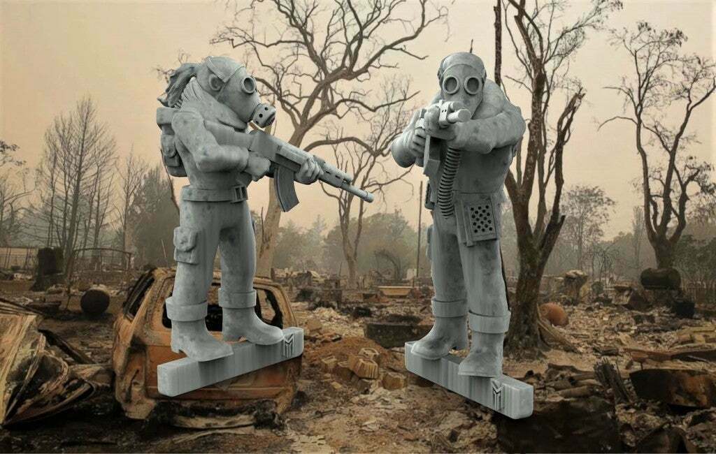 Free STL file 28mm Fallout Enviro Troopers - Wasteland Warriors・3D ...