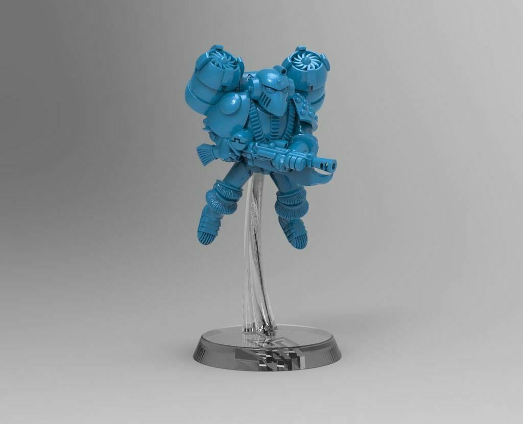 Free STL file 28mm Miniature Flight Base for Retro Space Men 🛰・Template ...