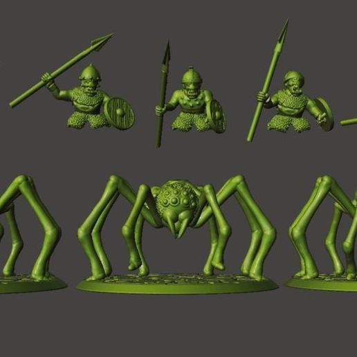 Download free STL file 28mm - Orc / Goblin / Hobgoblin Riding Giant ...