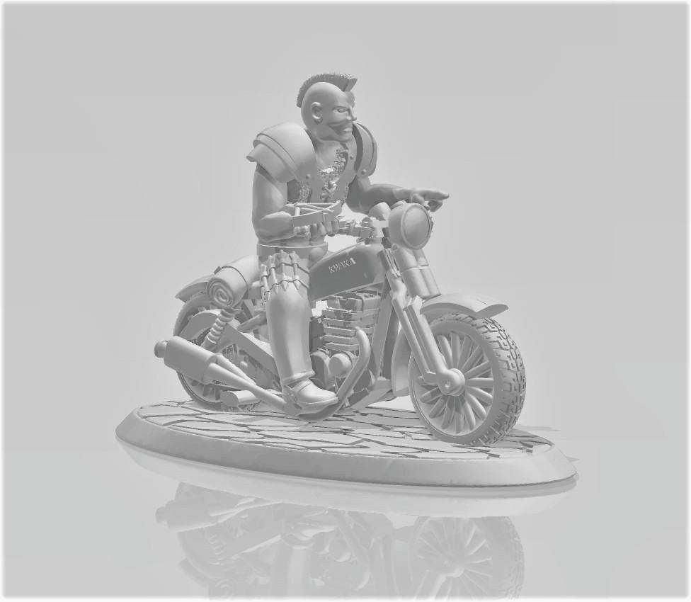 Free STL file 28mm Post Apocalyptic Biker Punk Gang Member - FWW ...