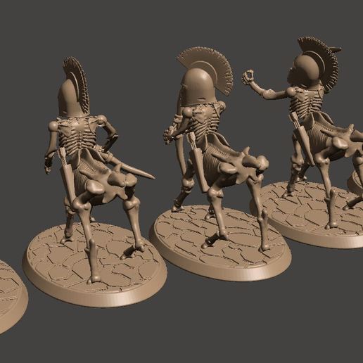Download free 3D printer designs 28mm - Undead Skeleton Centaur with ...