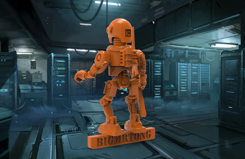 Free 3D file Vintage Mech Droid - 28mm Miniature Robot・3D printing ...