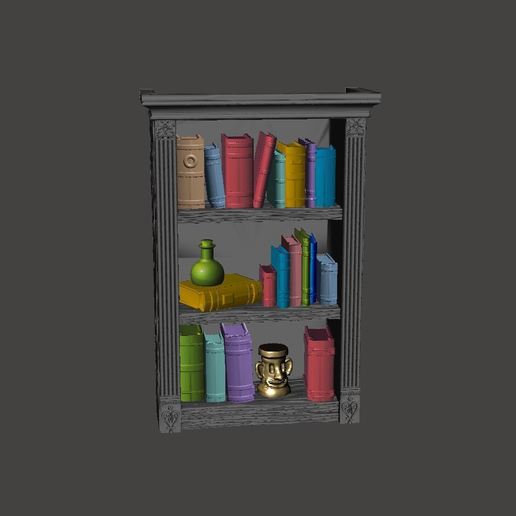 Download free STL files Mansions of Madness - Bookshelf / Bookcase ...