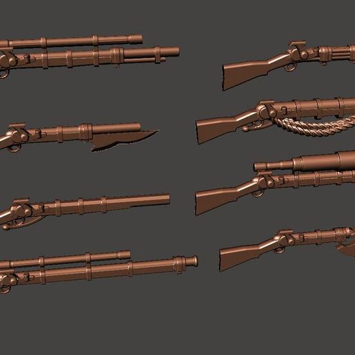 Download free 3D printing designs More 28mm Fantasy Arsenal of Muskets ...