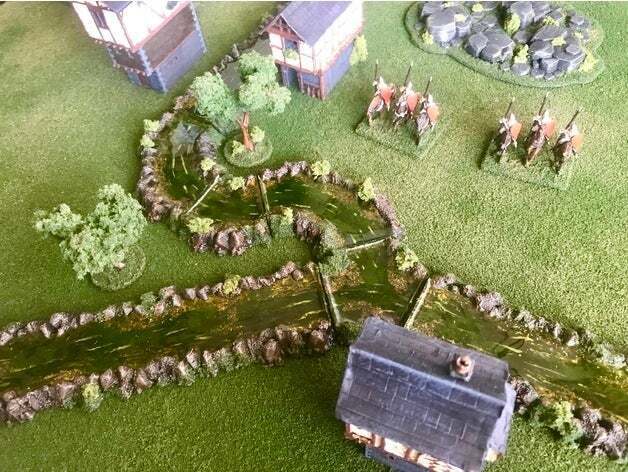Free STL file Wargaming River - Long Straight and 90o Bend 15mm / 28mm ...