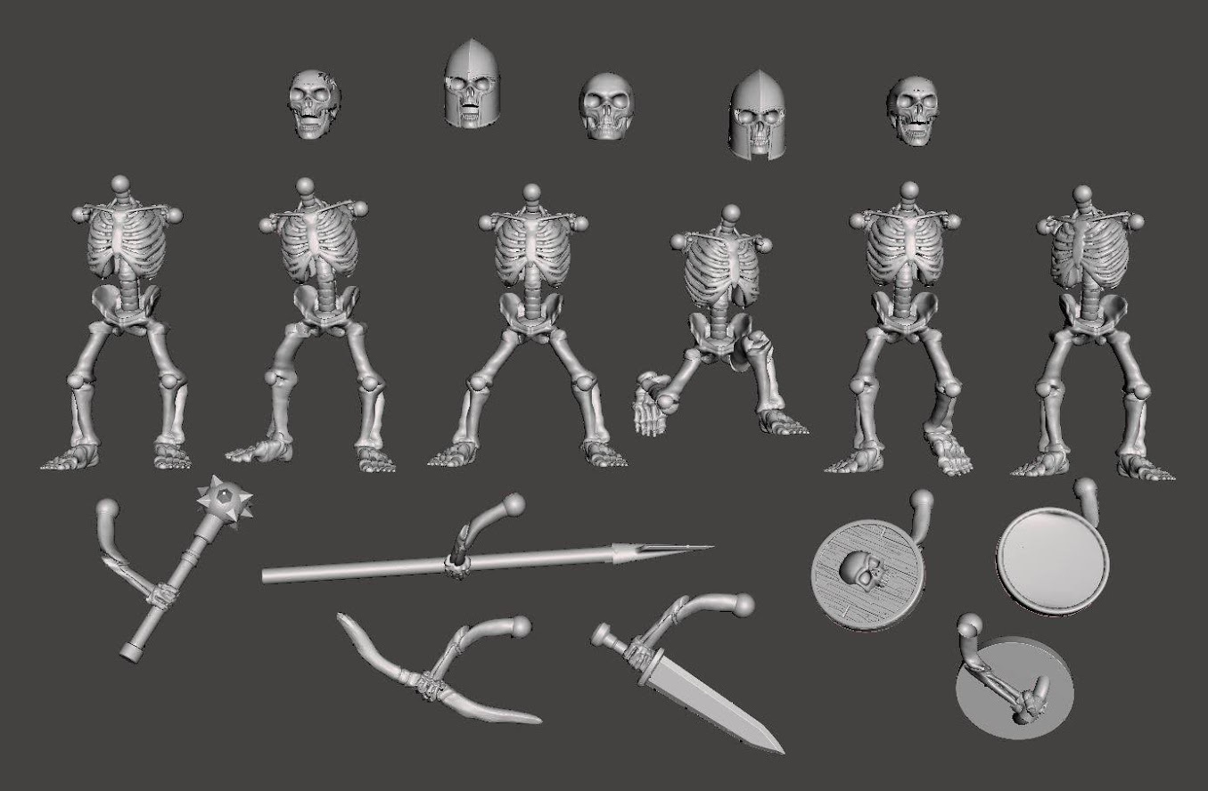 Download free STL file 28mm - Undead Skeleton Centaur Miniature • 3D ...