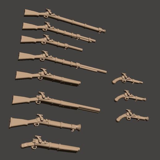 Download free 3D printing files 28mm Fantasy Arsenal of Muskets ...
