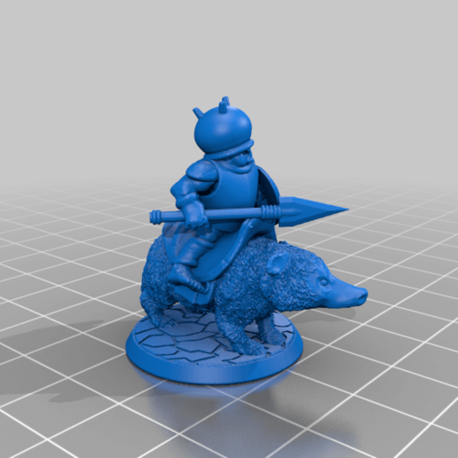 Download free STL file Mounted Halfling Cavalry with Spear and Shield ...