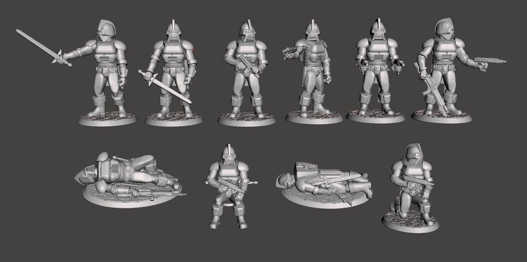 Free STL file 28mm Dead / Casualty Space Raider Centurion Miniature ...