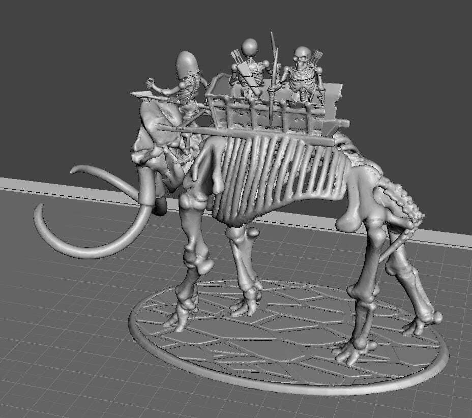 Free STL file 28mm Skeleton Warrior Mammoth Behemoth Tank 💀・3D print ...