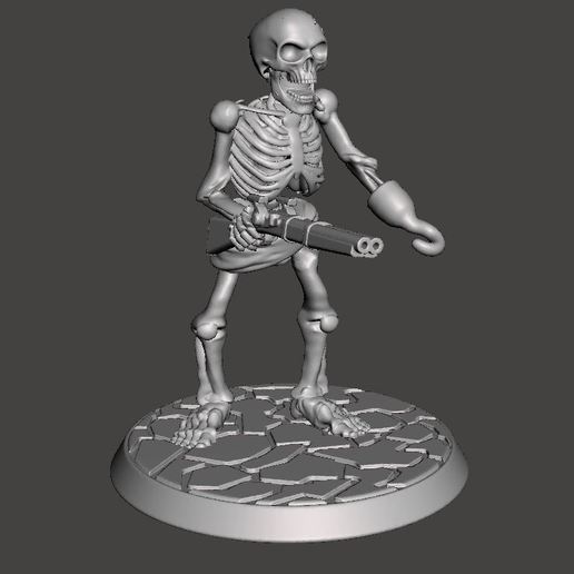 Download free 3D printer designs 28mm Undead Skeleton Pirate Miniature ...