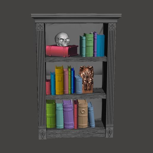 Download free STL files Mansions of Madness - Bookshelf / Bookcase ...