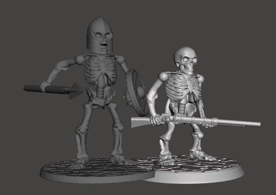 Free STL file 28mm Dwarf Skeleton Warrior with Musket 💀・3D print model ...