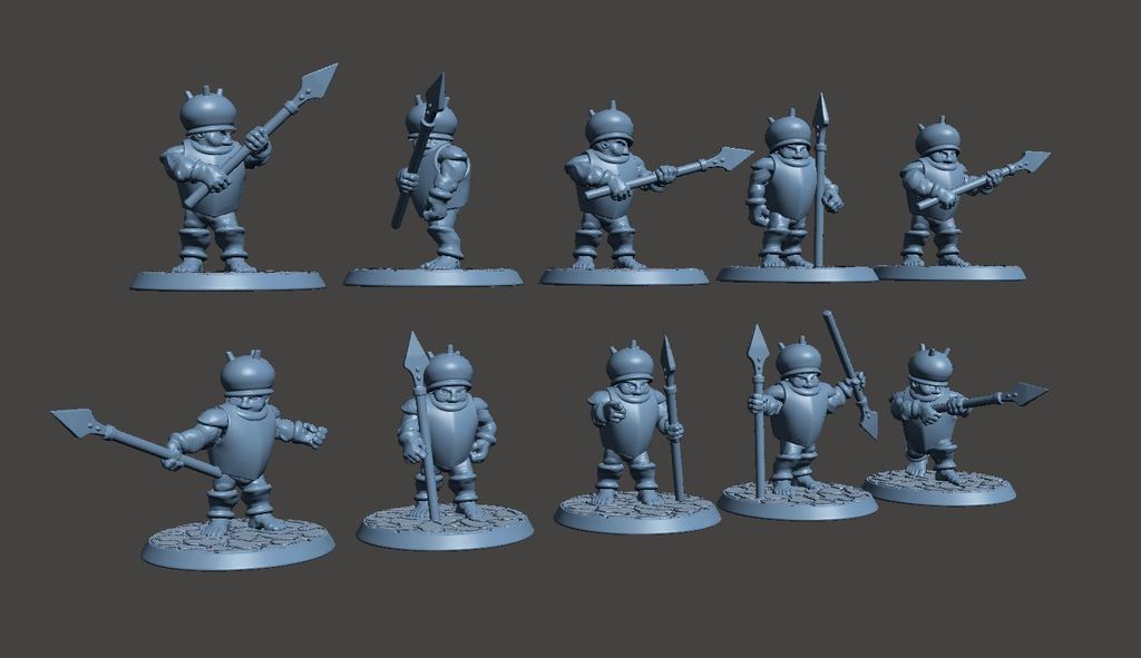 Free STL file 28mm Halfling with Spear Wargaming Miniature・3D print ...