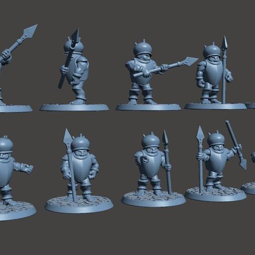 Download free STL file 28mm Halfling with Spear Wargaming Miniature ...