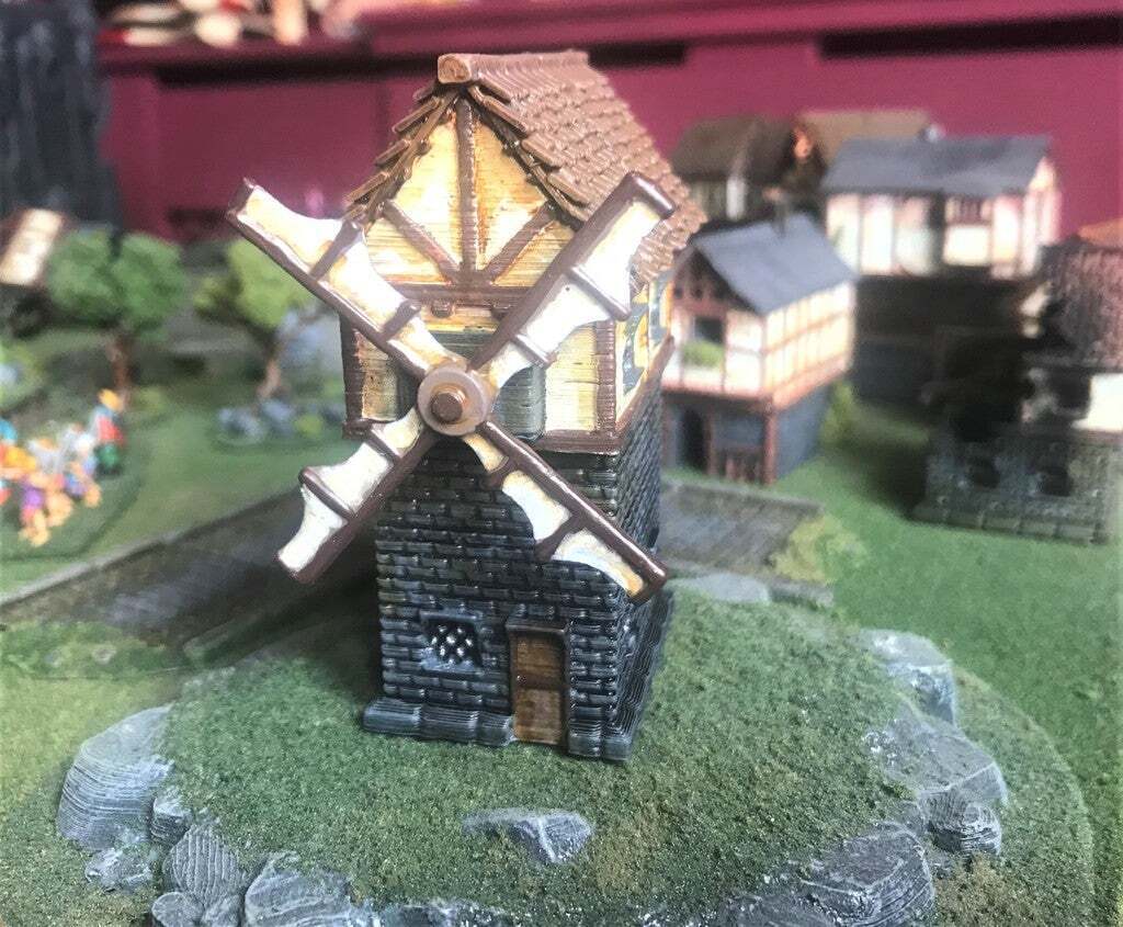 Free STL file Fantasy Wargames Windmill / Building 15mm 🏗️・3D print ...