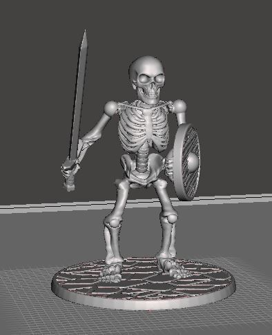 Free STL file 28mm Skeleton Warrior with Sword and Shield・3D printable ...
