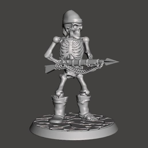 Download free 3D printer designs 28mm Undead Skeleton Pirate Miniature ...
