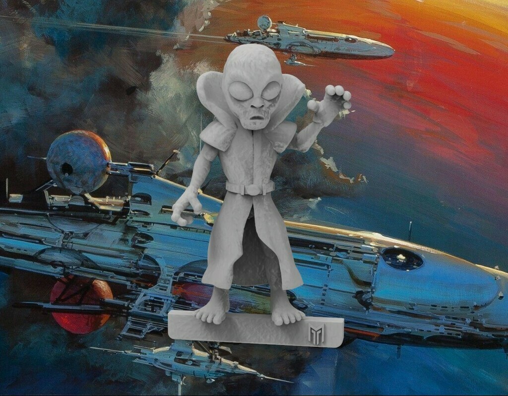 Free 3D file Grey Alien Wizard - 28mm Miniature 👽・Object to download ...