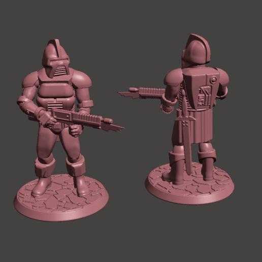 Download free 3D print files 28mm Space Raider Centurion Miniature ・ Cults