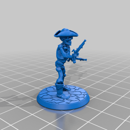 Download free 3D printer designs 28mm Undead Skeleton Pirate Miniature ...