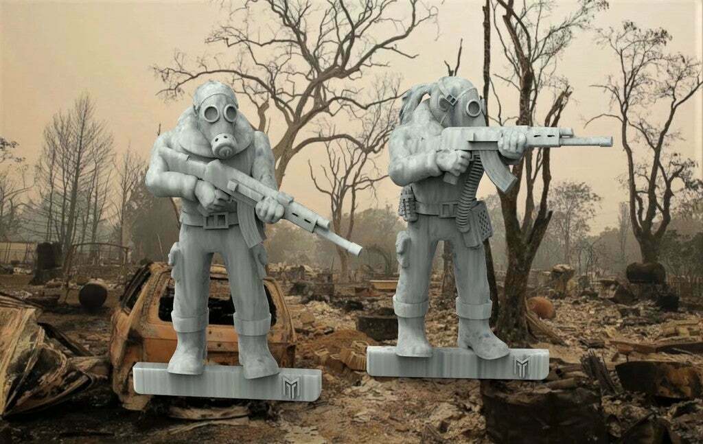 Free STL file 28mm Fallout Enviro Troopers - Wasteland Warriors・3D ...