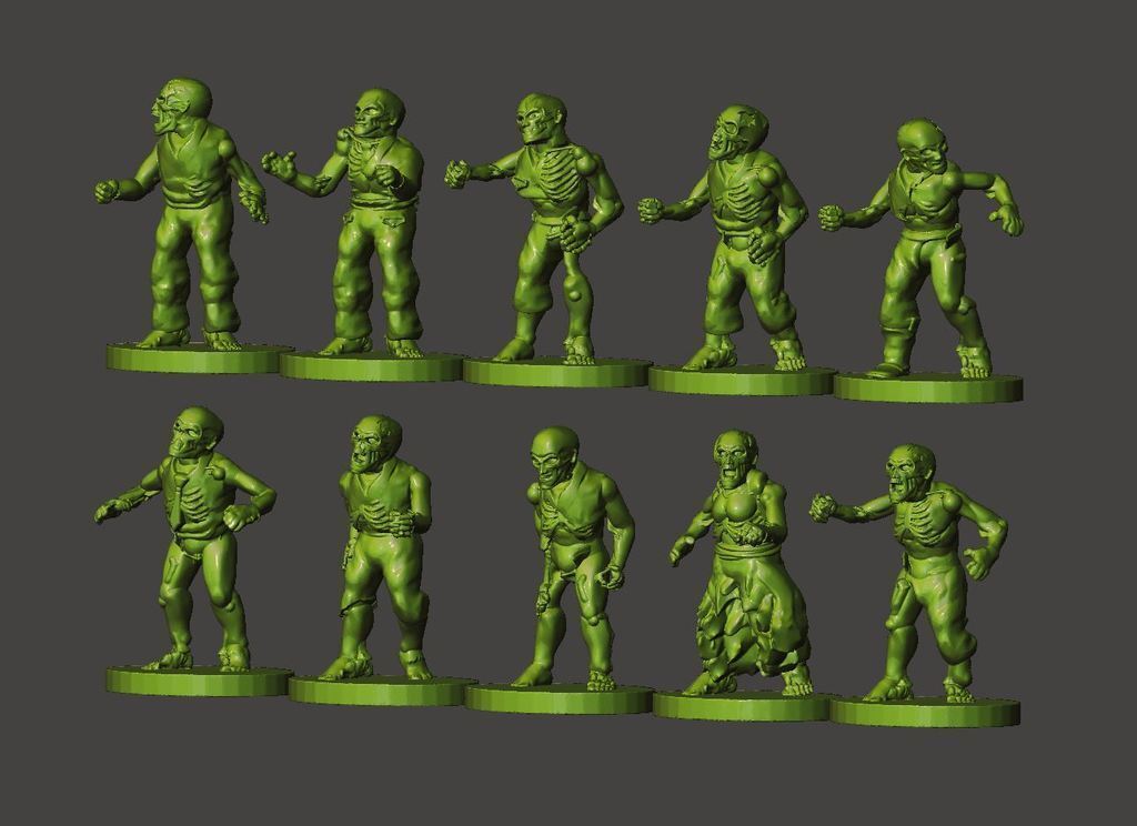 Free STL file 20mm - DarkFuture / Gaslands - -Zombie 🧟・3D printing ...